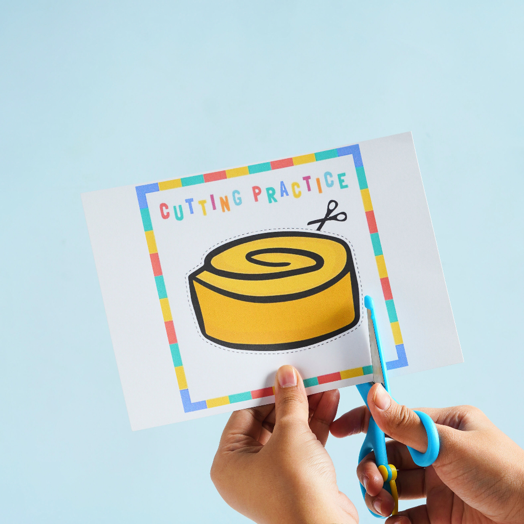 Paper cutting practice activity Ana kTK PAUD PRESCHOOL fine motor ...