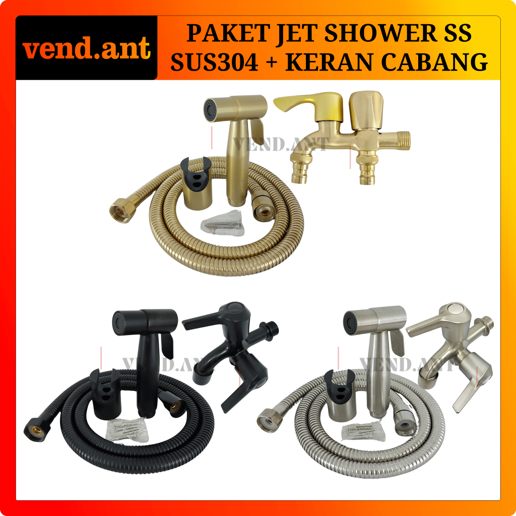 Jet Shower Bidet Toilet Spray Bathroom Toilet Set Stainless Steel ...
