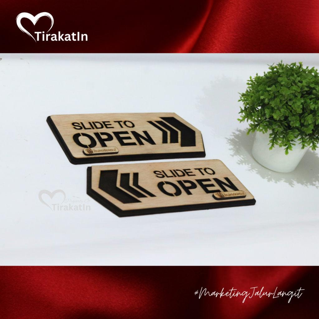 TirakatIn- Signage Slide to Open Minimalist Wooden Door | Sliding ...