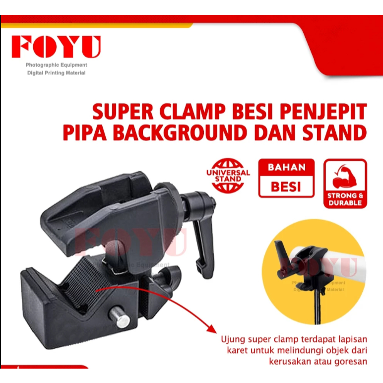 Super Iron Clamp Clamp Pipe Clamp Background Backdrop Stand | Shopee ...