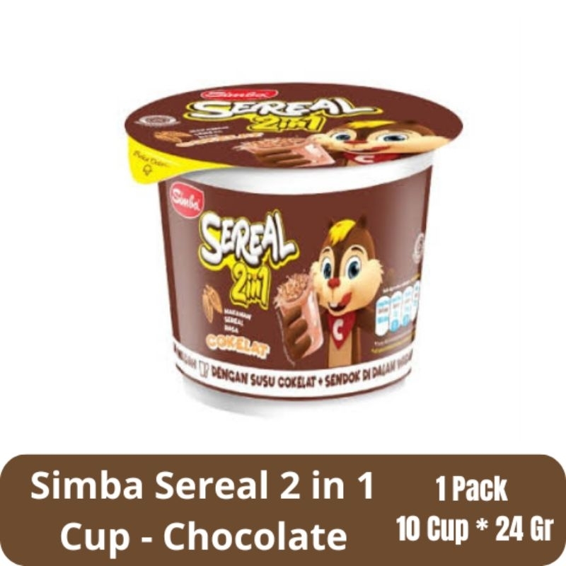 Simba Cereal 2 in 1 Contains 10 Cups/Pack (New Packaging) | Shopee ...