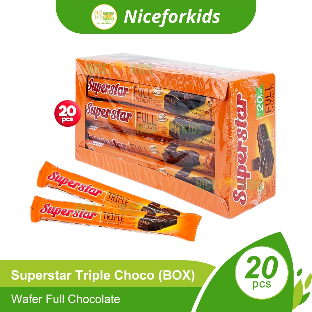 Superstar Wafer Triple Chocolate Box Filled with 20x12.5gr / Delicious ...