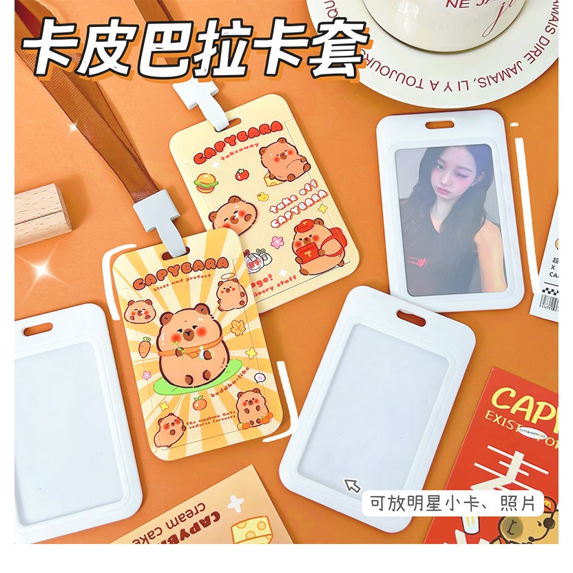 [CUTIE BABY] Capybara ID Card / Cute Capybara Lanyard / Capybara Name ...