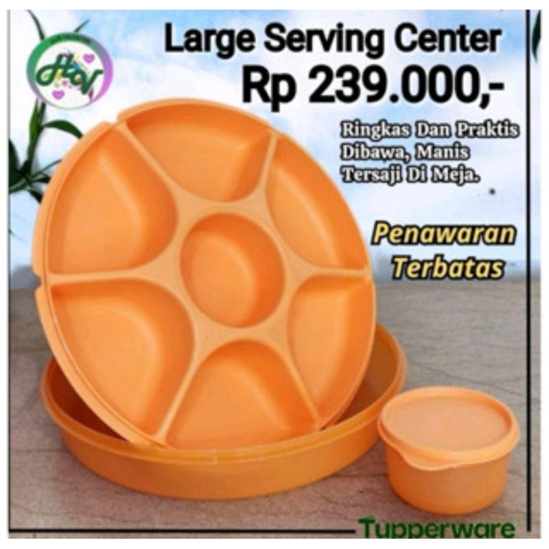 Large serving center tupperware / multipurpose tupperware container ...