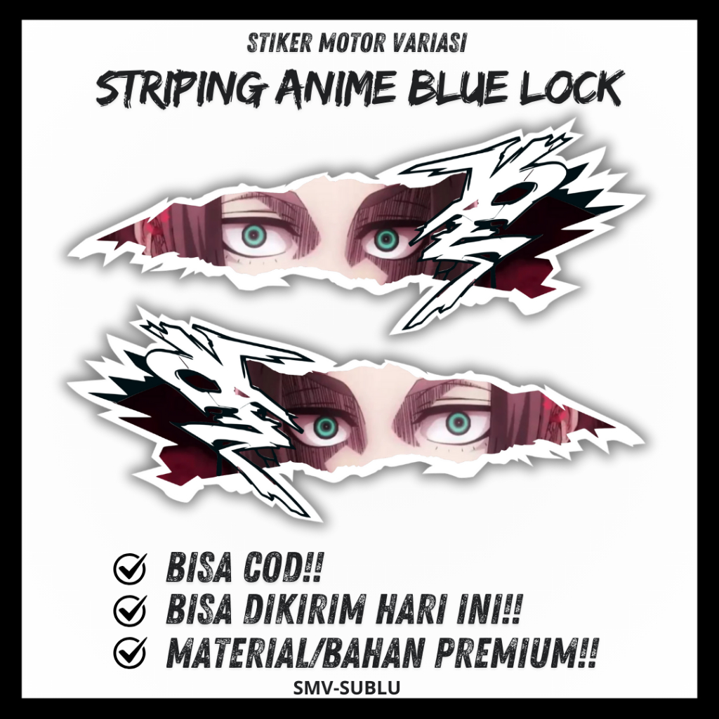 Itoshi Sae Striping Sticker Anime Blue Lock Universal Right Left ...