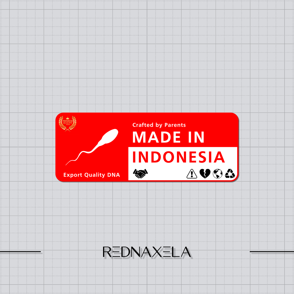 Vinyl Sticker Human Label Sticker Made in Indonesia Waterproof Sticker ...