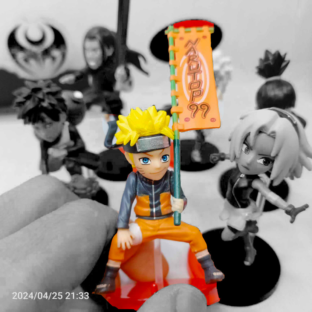 MERAH Naruto Figure 10cm Chibi base Red Recast Naruto Gara Shikamaru ...