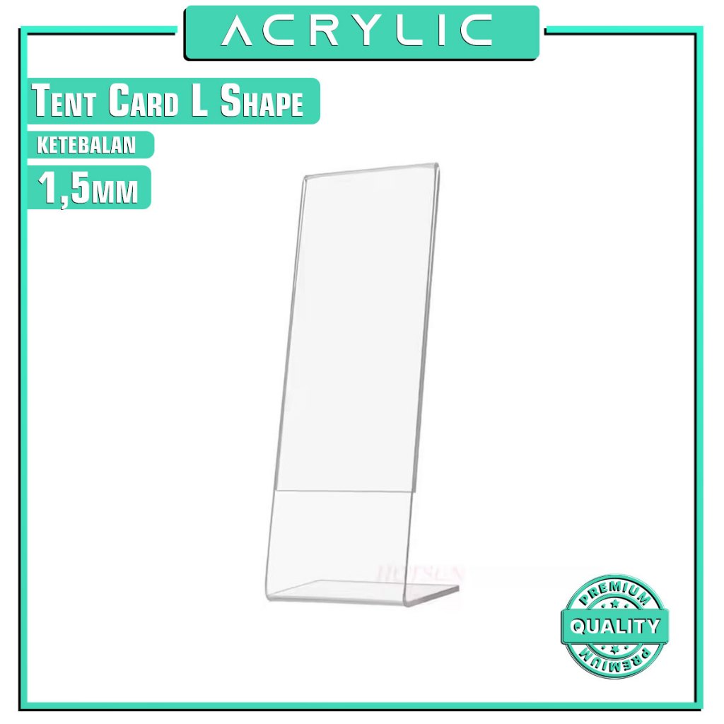 Acrylic Tent Card L Shape Holder Brochure Stand Qris Barcode L Shape ...