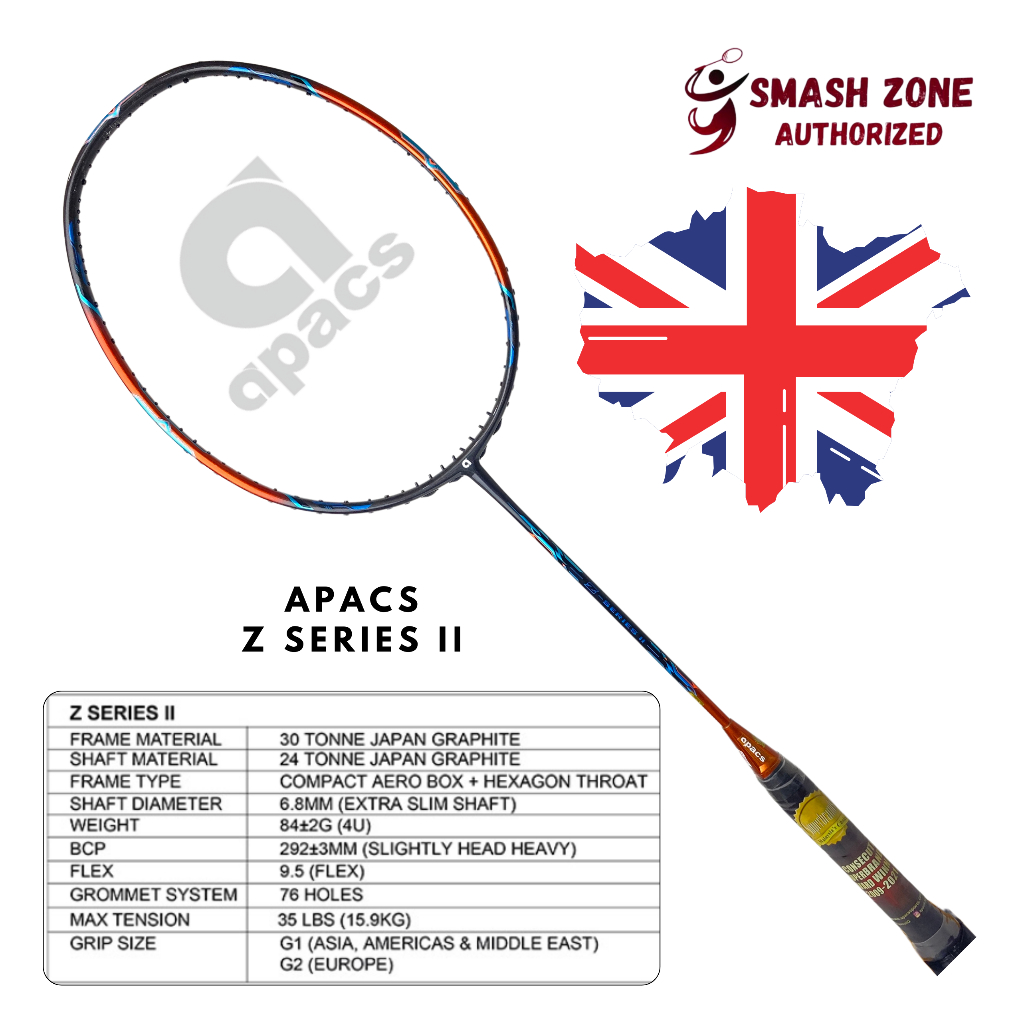 APACS Original Platinium Badminton Racket Force | Apacs Z Series II Max ...