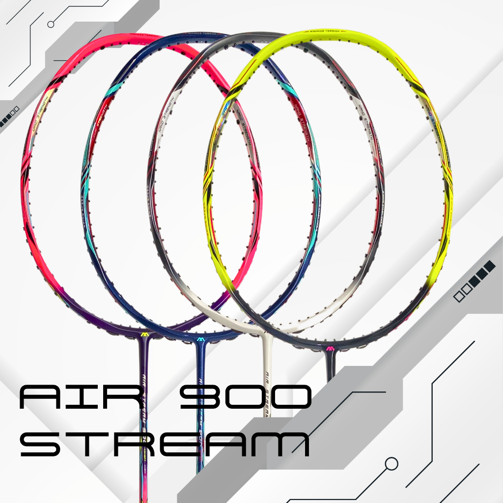 POWERMAX Badminton Racket Air Stream 900 Ultra High Modulus Graphite 4U ...