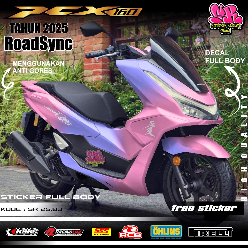 Honda PCX 160 2025 Cbs Abs RoadSync Full Body Decal Sticker Pcx 2025 ...