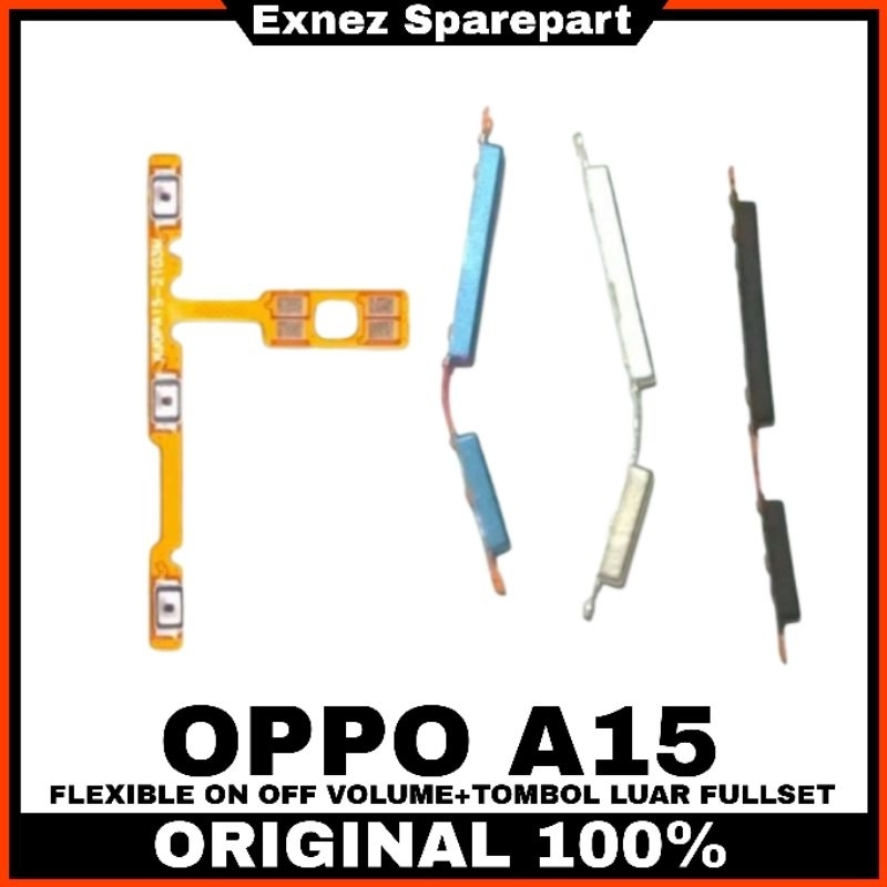 TOMBOL Flexible On Off Volume + Oppo A15 Outer Button (Full Set Inside Out) | Shopee Philippines