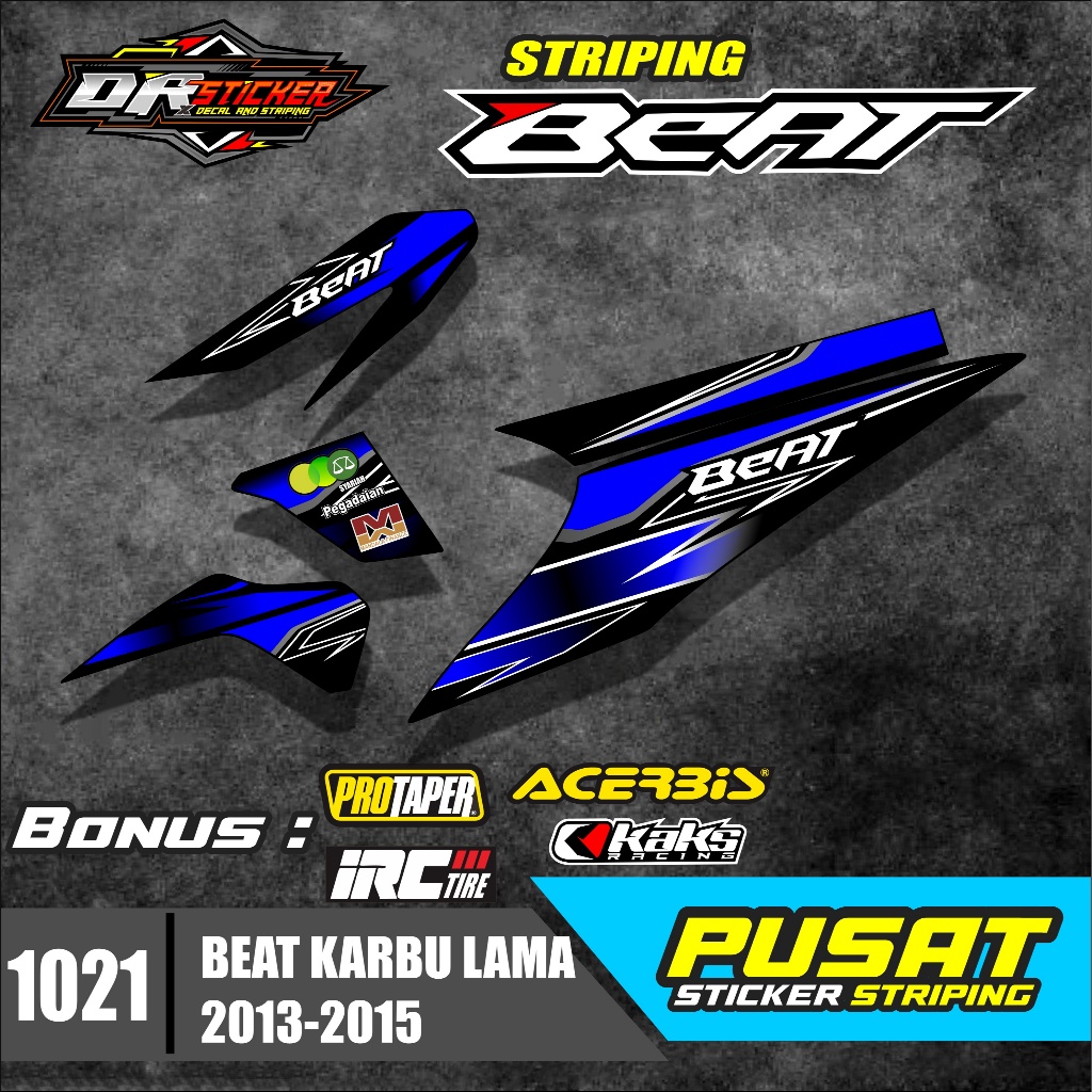1021 STRIPING STICKER BEAT KARBU DESIGN LIS RACING SEMI FULL STICKER ...