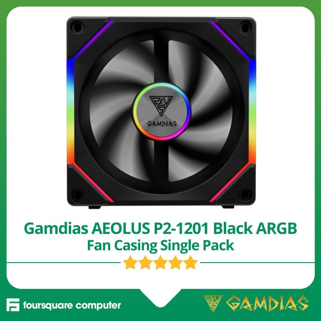 Gamdias AEOLUS P2-1201 Black ARGB White Fan Casing Single Pack | Shopee ...