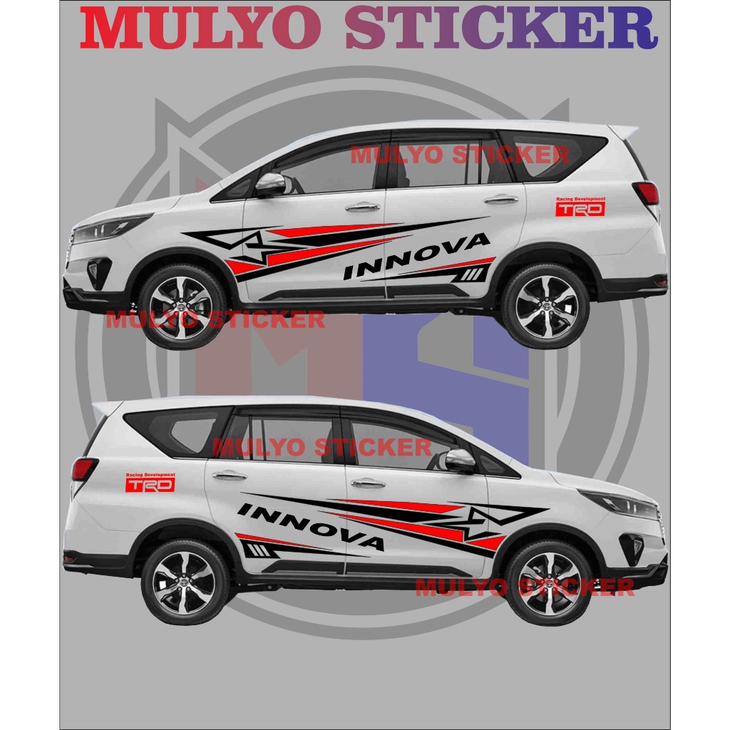 INNOVA CAR STICKER WITH COOL STAR MOTIF, LATEST SIDE BODY LIST STICKER ...