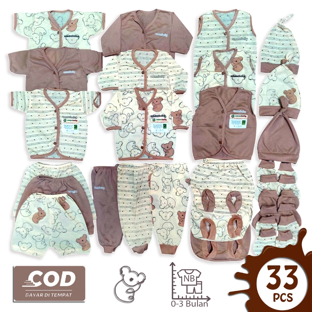 Ummababyshop Package 33 Pcs Baby Clothes Set Shorts Long Buntung ...