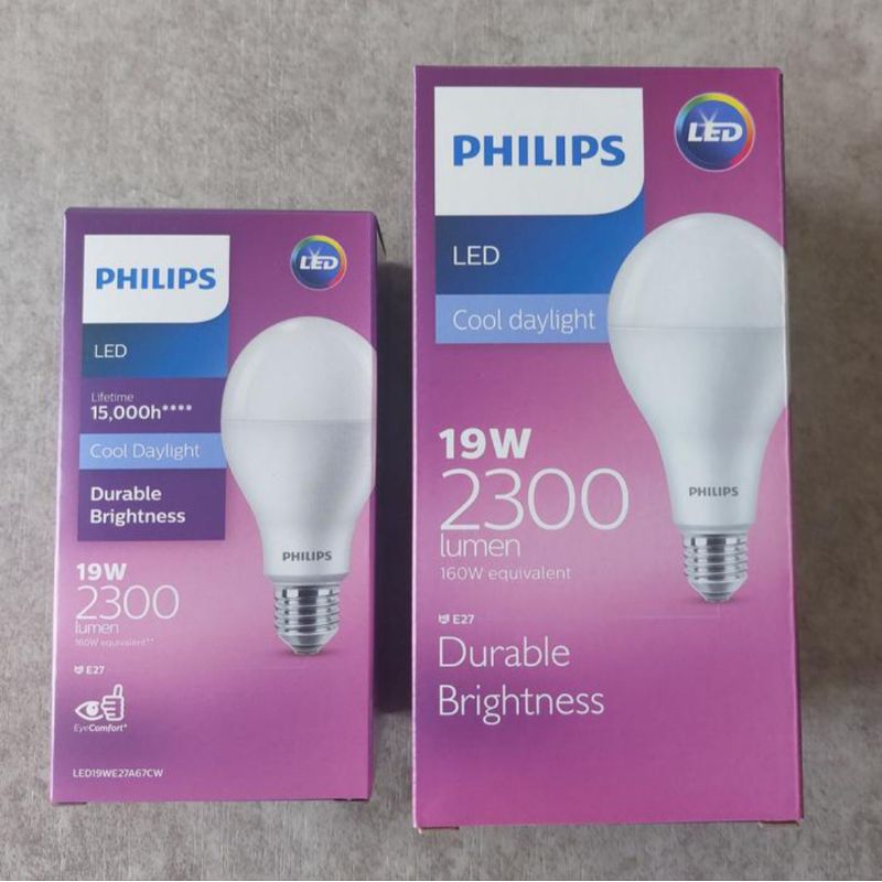 PHILIPS LED Bulb Lamp 19W 19Watt E27 White Cool Daypigjt 6500K | Shopee ...