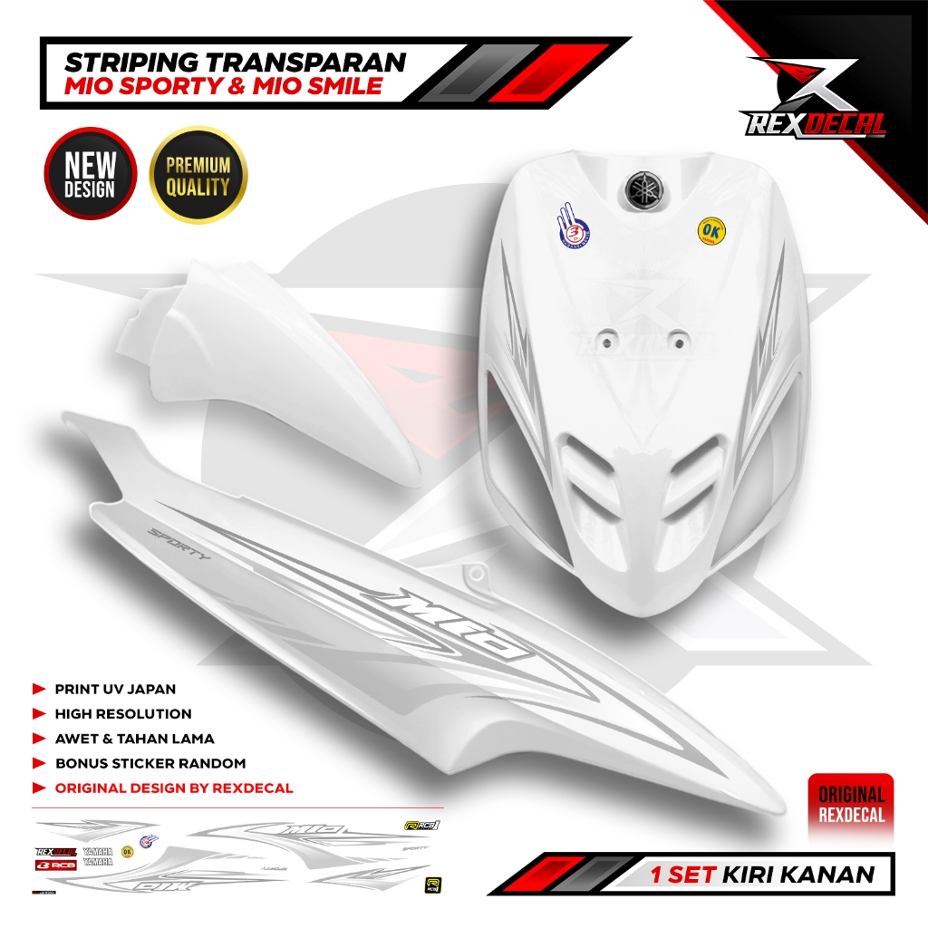 TRANSPARENT STRIPING FOR MIO SPORTY & MIO SMILE - PREMIUM QUALITY - M8 ...