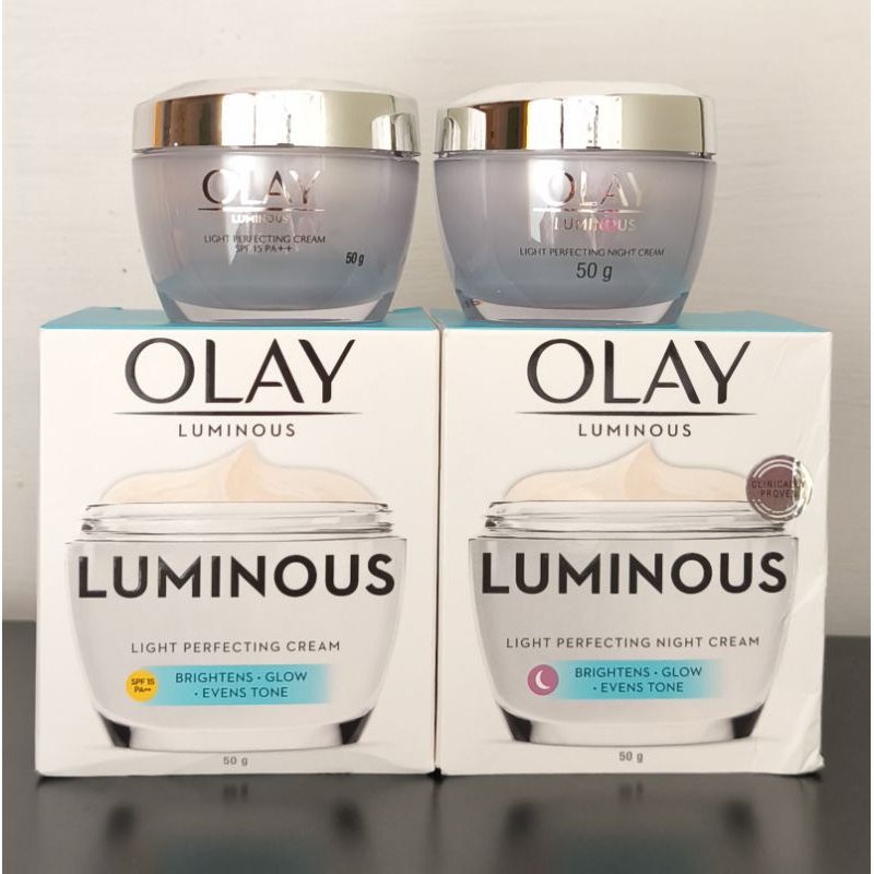 (Save Package) Olay Luminous Light Perfecting Day + Night cream 50ml ...
