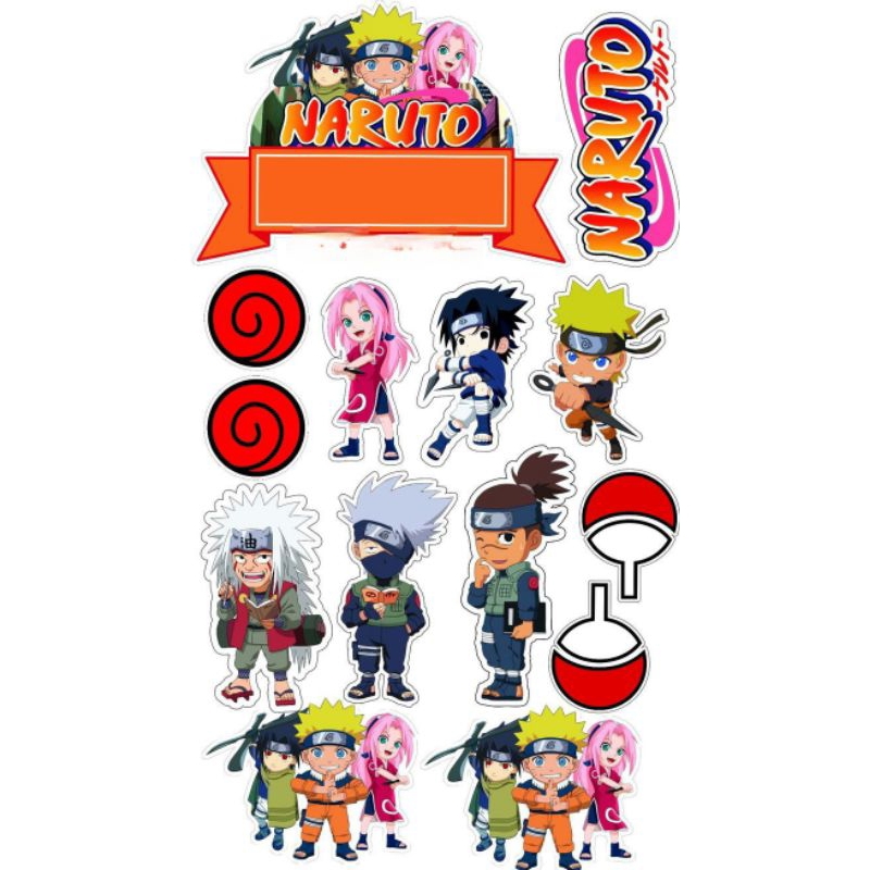Naruto Topper/Happy Birthday Cake Topper/Birthday Cake Decoration/Tar ...