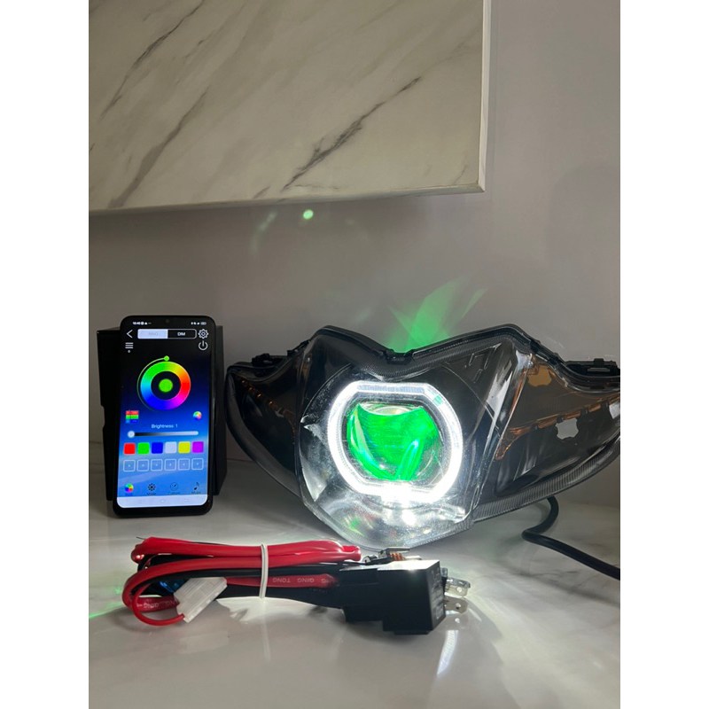 ORIGINAL Honda Revo ABS Absolute Custome Biled headlights Projector CR7 Devil RGB | Shopee ...