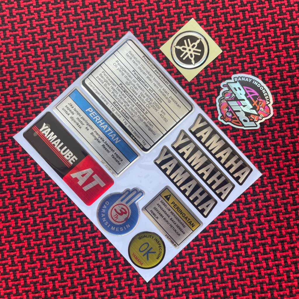 Mio Soul Emblem Sticker Yamaha Ok Yamalube At Warranty Embossed Set ...