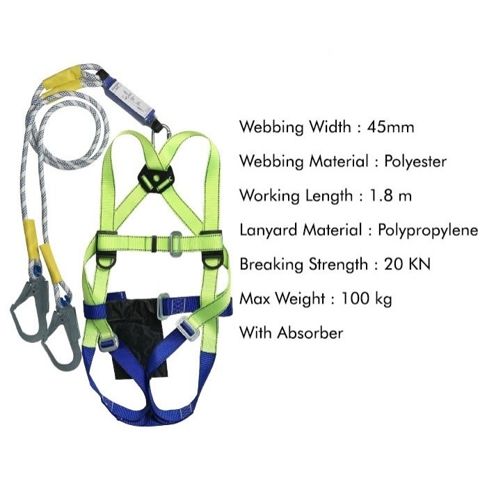 Full Body Harness ENGO ECO ABSORBER Double Big Hook | Shopee Philippines
