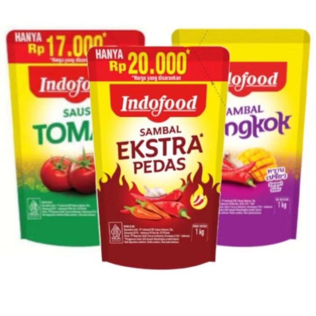 Indofood bangkok sauce tomato sauce 1kg pouch packaging | Shopee ...