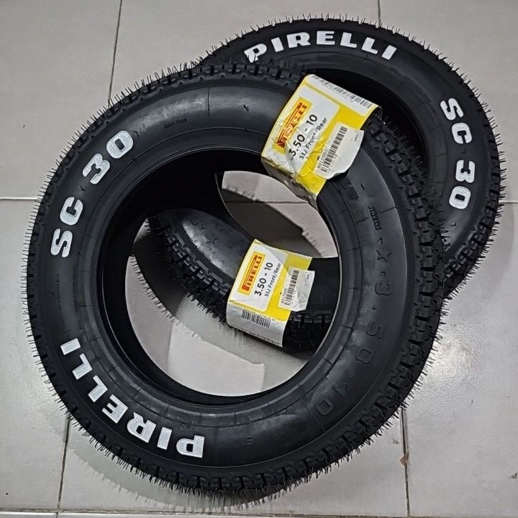 Pirelli SC 30 tires size 3.50 ring 10 Vespa Super Sprint Px Excel Pts ...