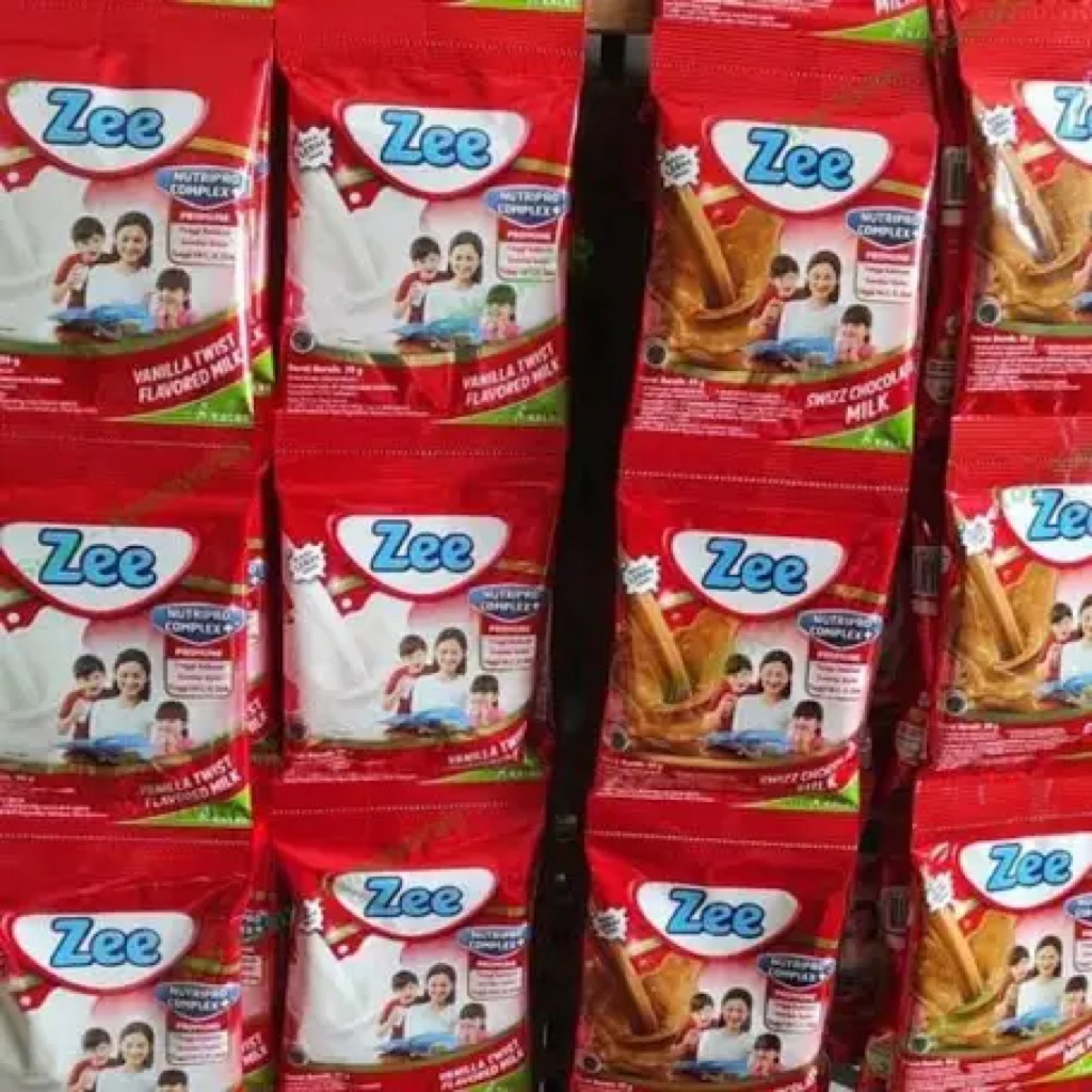 Zee Renteng Swizz Chocolate milk/ Vanilla twist milk 38g contains 10 ...