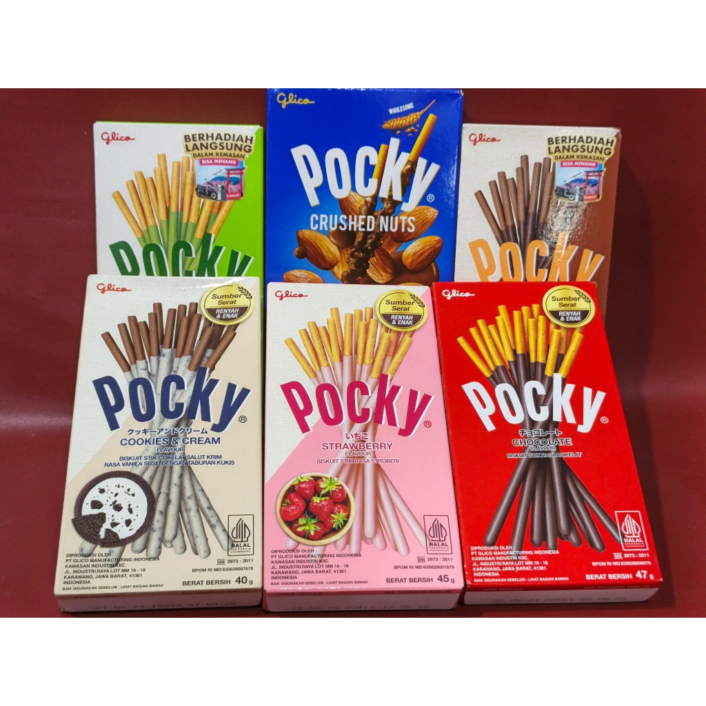 Pocky Glico Stick Biscuit Variant - Chocolate | Strawberry | Cookies ...