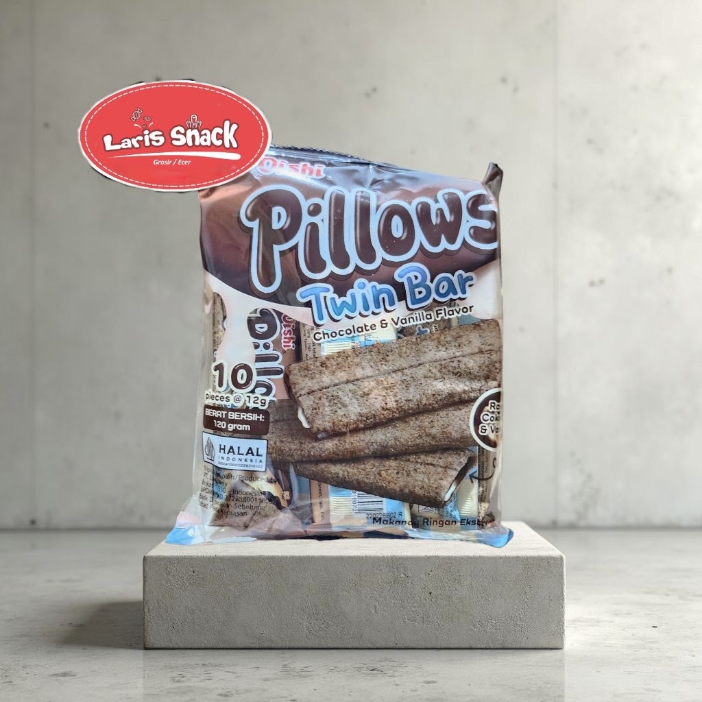 Oishi Pillows Twin Bar Chocolate & Vanilla 12g (Contents 10 Pcs ...