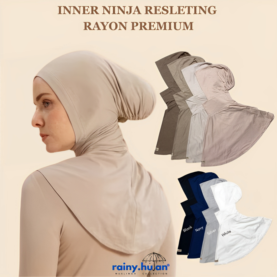Inner Ninja Zipper Rayon Premium Inner Ninja Antem Zipper/Ciput/Inner ...