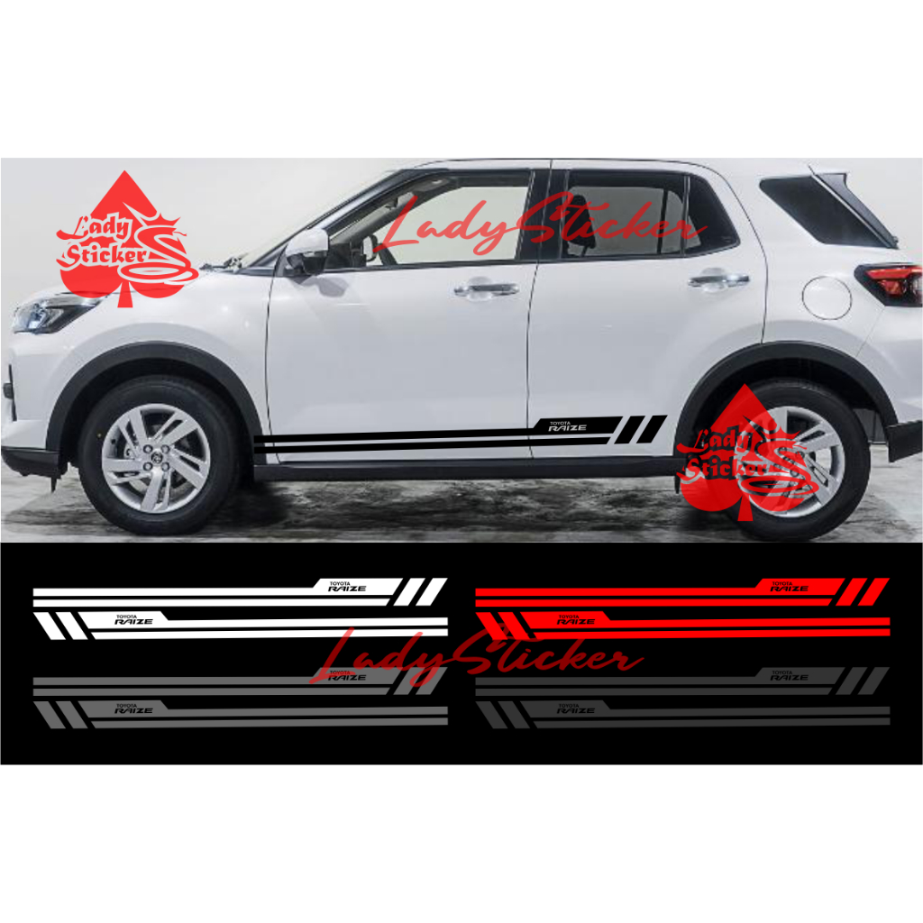 Cutting raize car stickers, toyota raize car stickers | Shopee Philippines