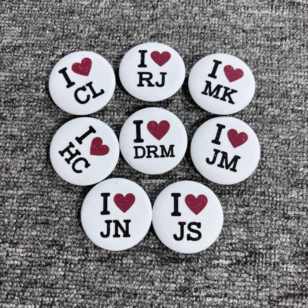 [MIN BUY 2] pin button glitter - i