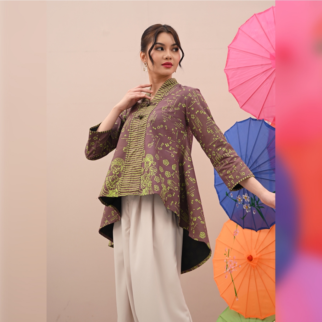 NONA RARA - Olla Garut Betawi T4249, modern women's batik blouse work ...