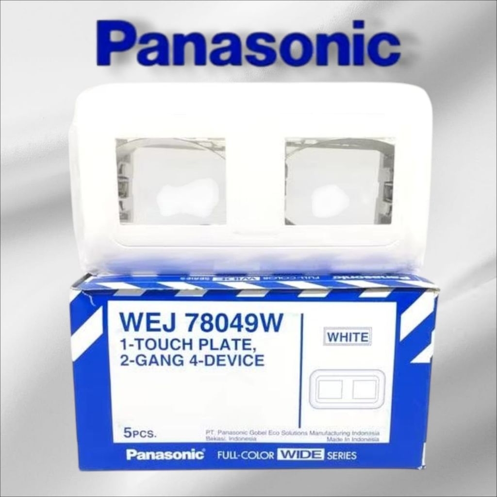 FRAME PLAT PANASONIC WEJ 78049W PLAT 2 GANG 4 DEVICE 1 TOUCH PLATE WIDE ...