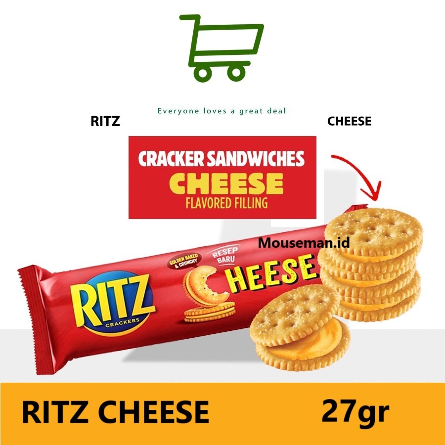 RITZ CRACKERS SANDWICH CHEESE GOLDEN BAKED & CRUNCHY KREKERS WITH ...