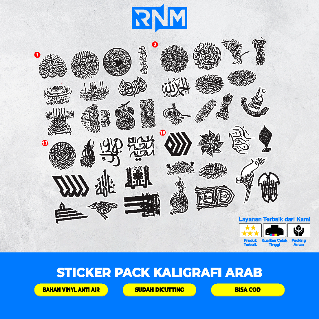 Arabic CALLIGRAPHY STICKER PACK | Shopee Philippines