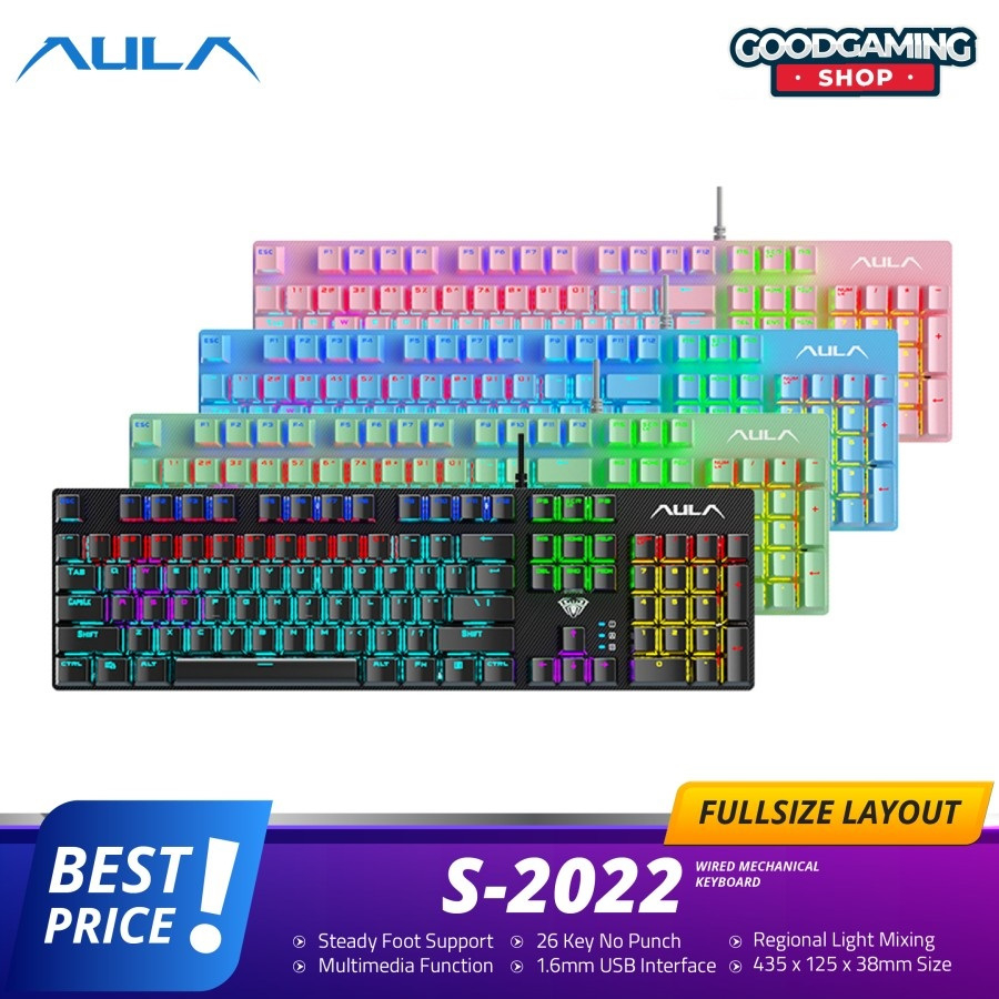 AULA Hall S-2022 / S2022 S-SERIES Mechanical Gaming Wired Keyboard | Shopee Philippines