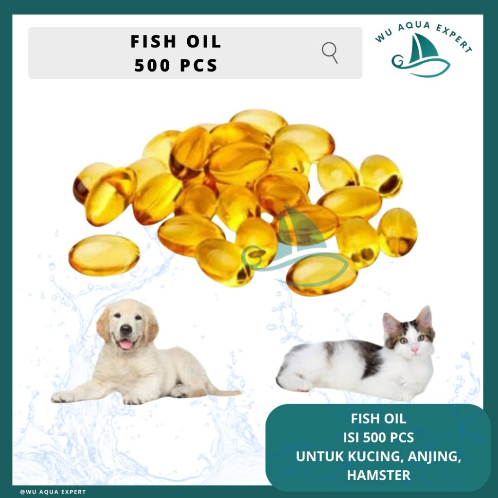 Fish Oil Fish Oil 500pcs/item vitamins cats dogs Omega Animal Health ...
