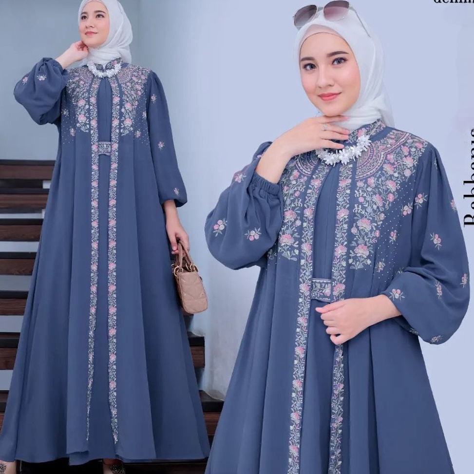 Limited stock Femes Rabbania Women's Muslim Gamis Dress Ceruty Babydoll ...