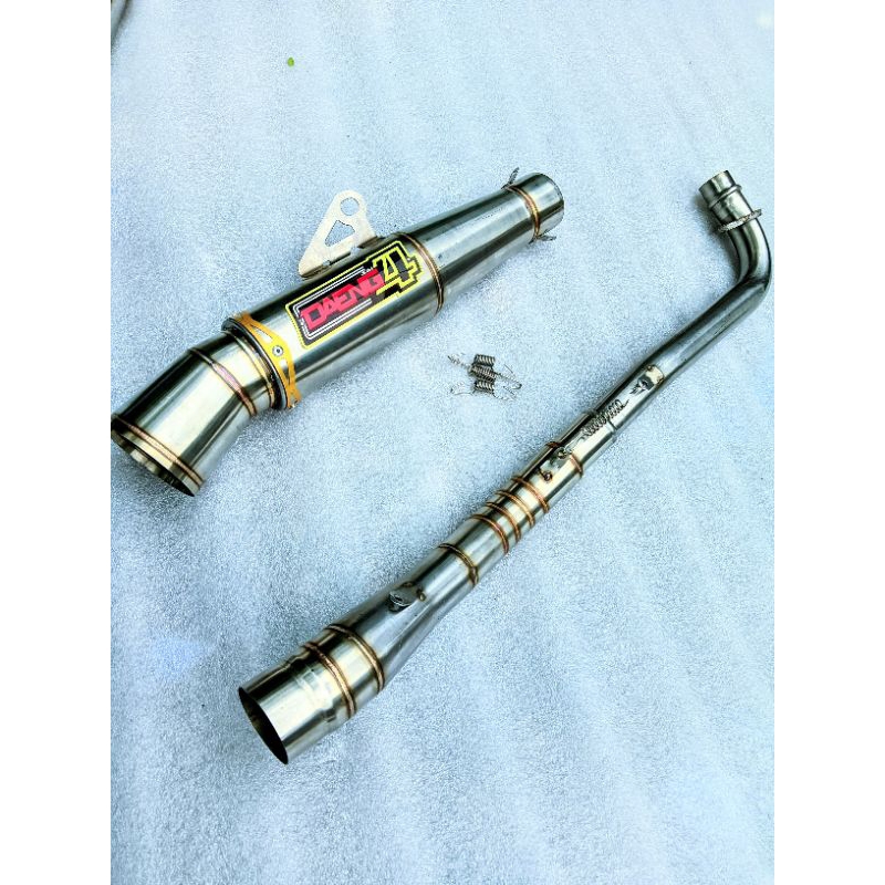 Daeng sai4 Pipe 51mm canister conical open specs exhaust Pipe for Wave ...