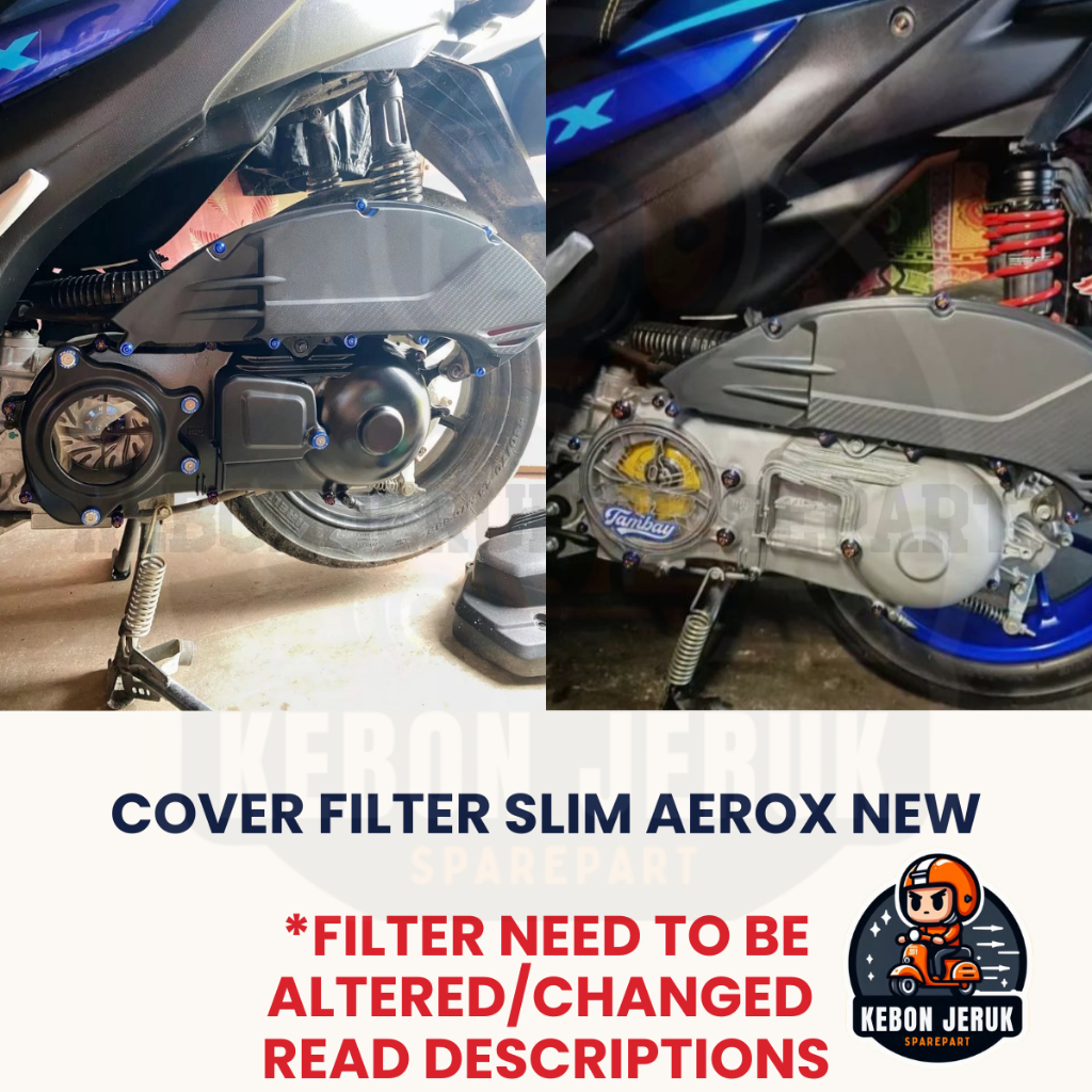 Aerox SLIM FILTER COVER NEW NVX NEW EXPORT QUALITY | Shopee Philippines
