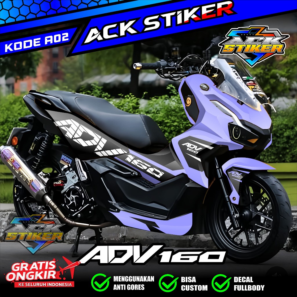 Latest gradient adv 160 full body Sticker Decal - adv 160 full body ...