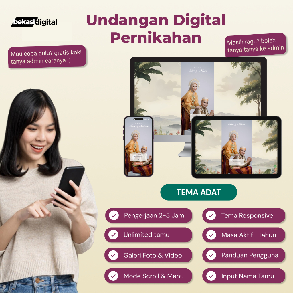 The Most Complete Bugis Traditional Theme Website Wedding Digital Invitations | Shopee Philippines