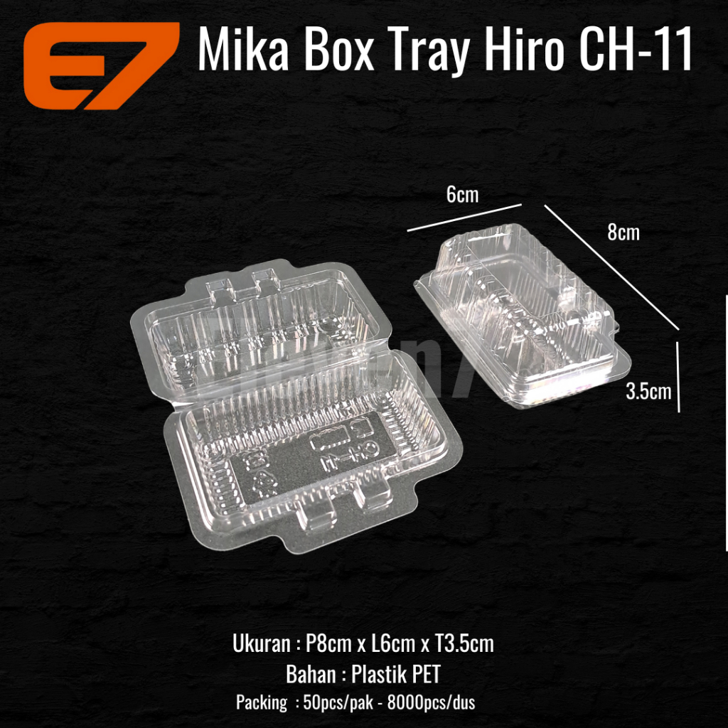 HIRO CH-11 Plastic Mica Box -/Tart Cake Box, Plastic Box, Cake Box (100 ...