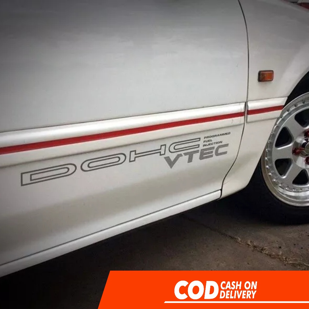 Dohc Vtec Programmed Fuel Injection Sticker 2pcs lights up | Cutting ...