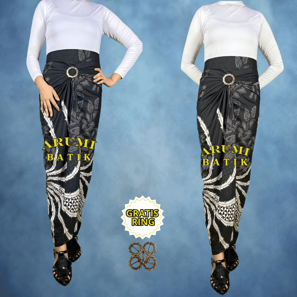 HITAM Arumi batik wrap skirt batik songket modern graduation bottom ...