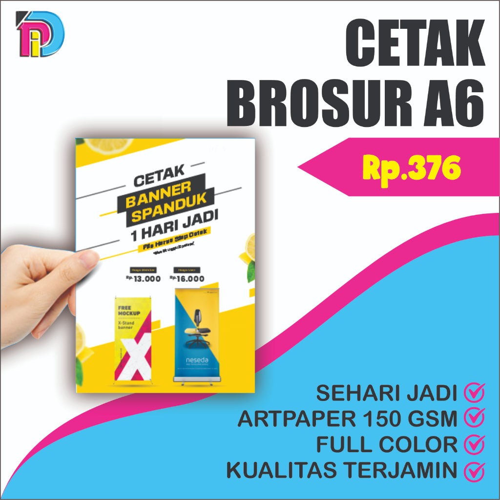 Print 1 Side or 2 Side A6 Brochures Custom Print A6 Flyer Brochure ...